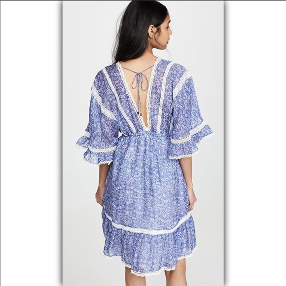 Love Sam | Dresses | Love Sam Dream Floral Dress Nwt Blue And Cream ...